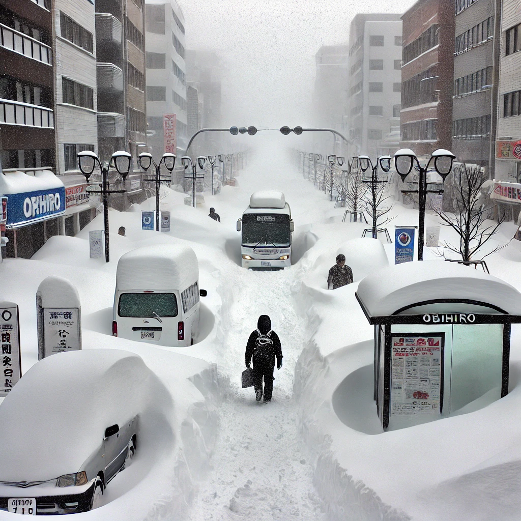 帯広市の記録的大雪で交通機関が麻痺 一晩で1メートル超の降雪を観測（2025年2月4日 北海道） | Si.Re.Ru.